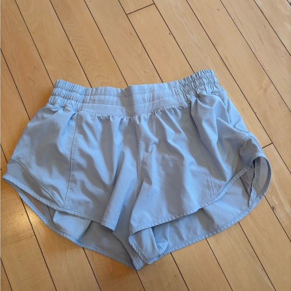 lululemon athletica | Shorts | Lululemon Hotty Hot Light Blue Shorts ...